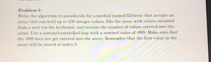 Solved Problem 1 Write The Algorithm In Pseudocode For A 4590