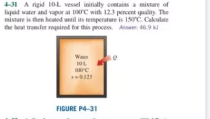 Solved 431 A rigid 10-L vessel initially contains a mixture | Chegg.com