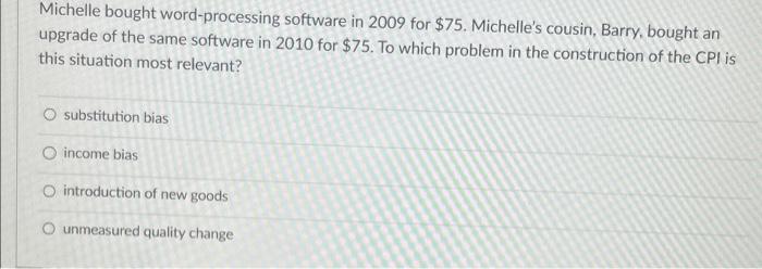 Solved Michelle bought word-processing software in 2009 for | Chegg.com