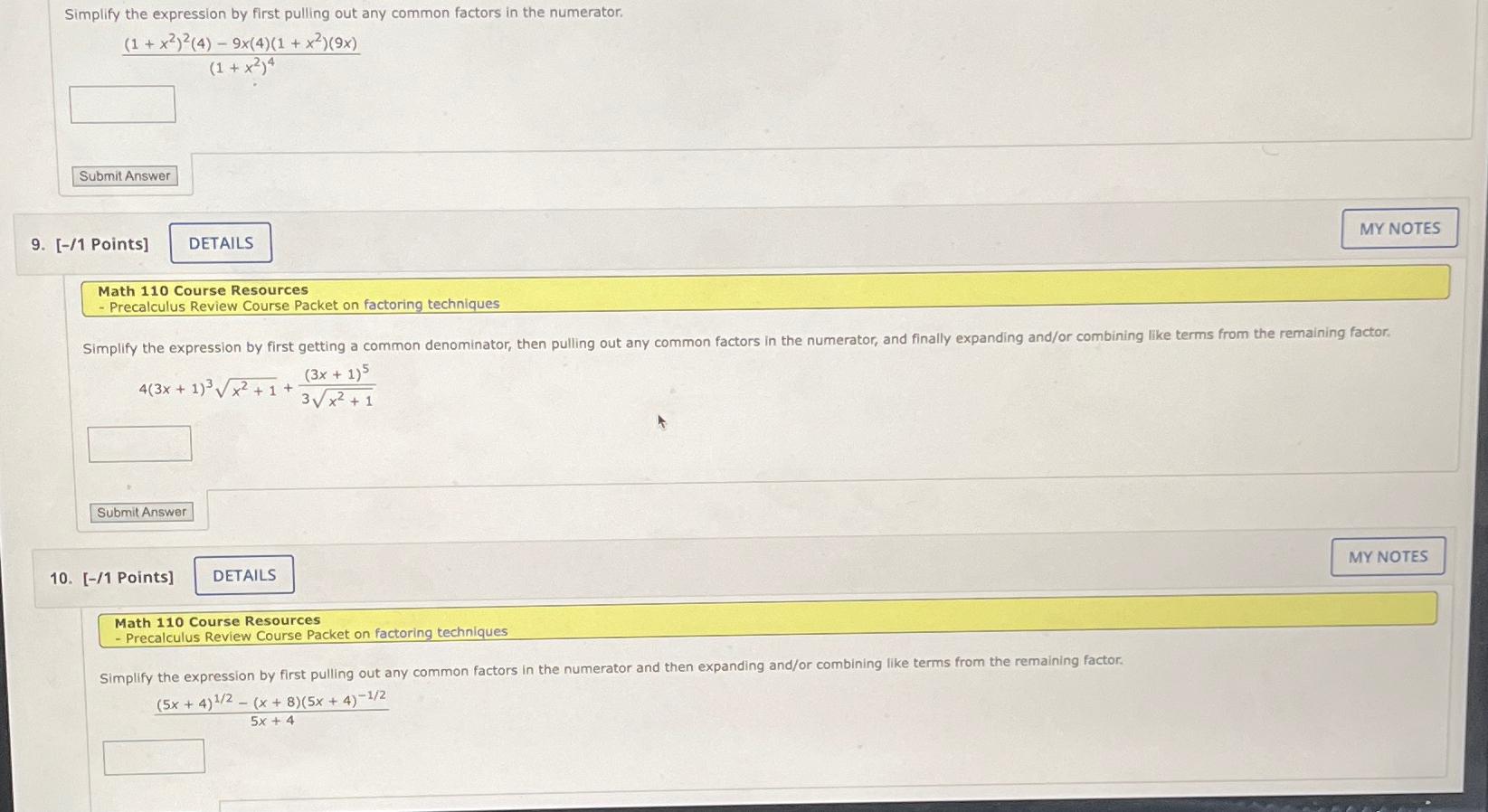 Solved Simplify the expression by first pulling out any | Chegg.com