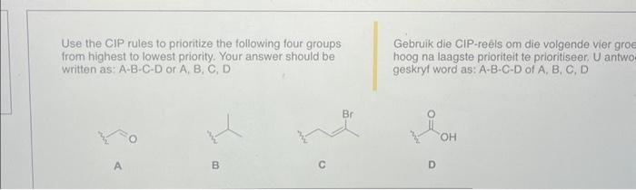 Solved Use the CIP rules to prioritize the following four | Chegg.com