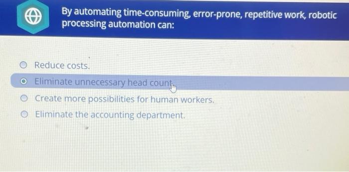 Solved (A) By automating time-consuming, error-prone, | Chegg.com