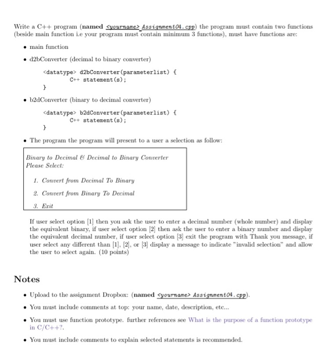 Solved Write a C++ program (named Assignment04.cpp) the | Chegg.com