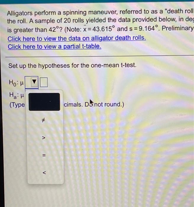 Solved Alligators perform a spinning maneuver, referred to | Chegg.com