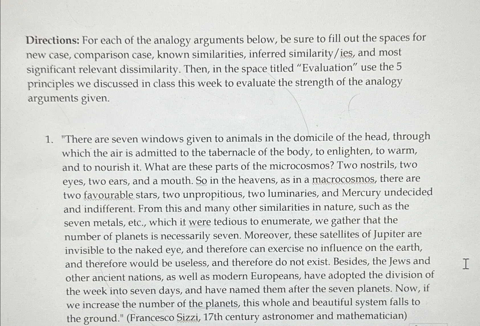 Solved Directions: For each of the analogy arguments below, | Chegg.com