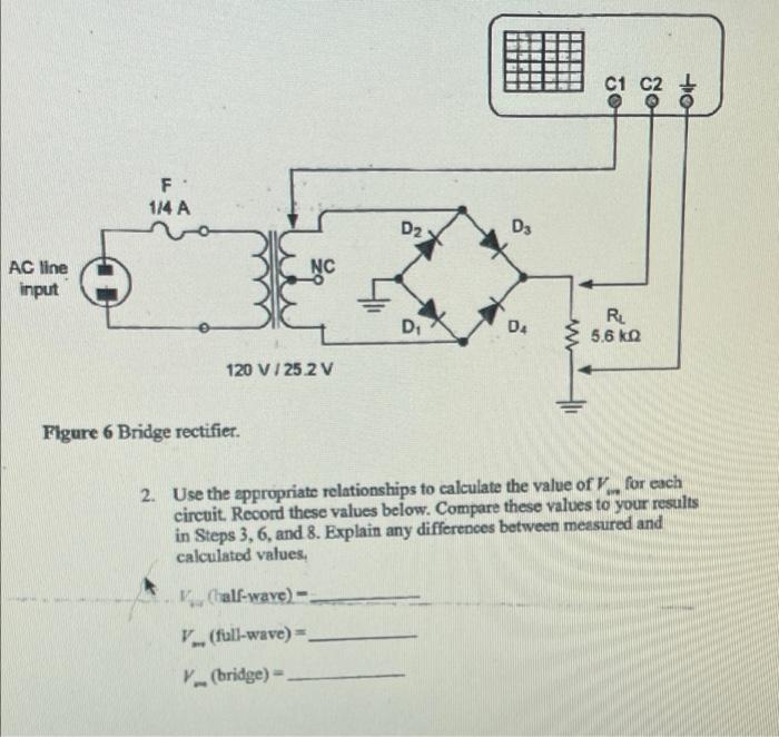 C1 the 어 F 1/4 A D2 D NC AC line input D D4 R 5.6 ΚΩ | Chegg.com
