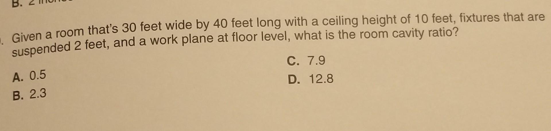 Solved Given a room that's 30 feet wide by 40 feet long with | Chegg.com