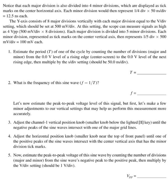 Solved Turn the channel-1 V/div knob clockwise until you see | Chegg.com