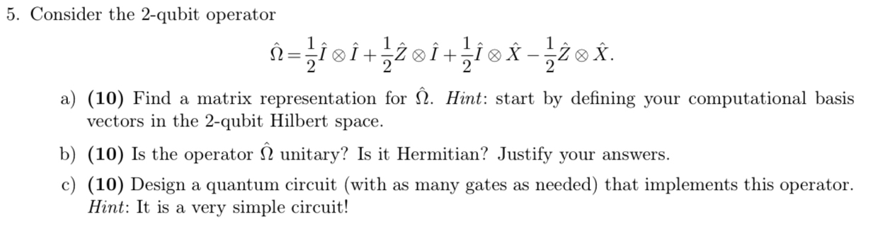 Solved Consider the 2-qubit | Chegg.com