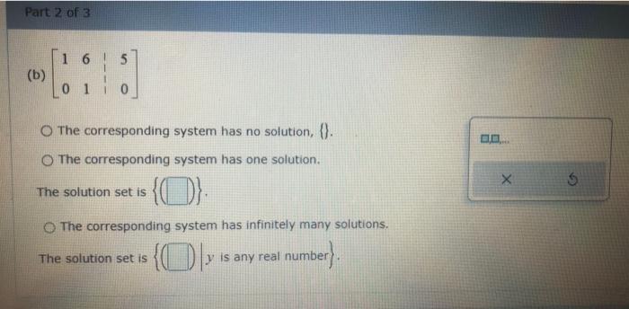 Solved determine the solution set for the system represented | Chegg.com