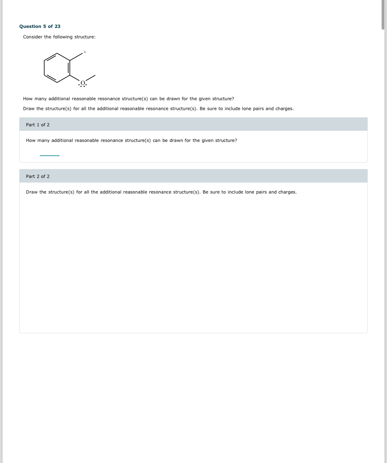 Solved Question 5 ﻿of 23Consider the following structure:How | Chegg.com