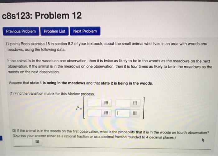 Solved c8s123: Problem 12 Previous Problem Problem List Next | Chegg.com