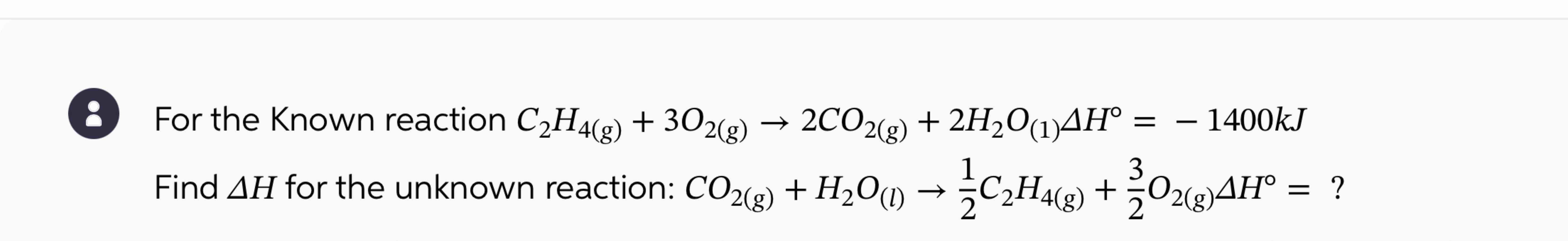 Solved 8 ﻿For the Known reaction | Chegg.com