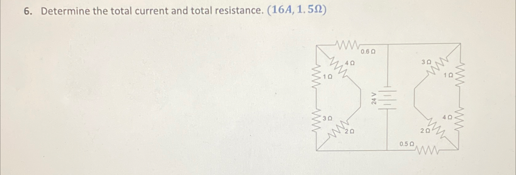 Solved Determine the total current and total resistance. | Chegg.com