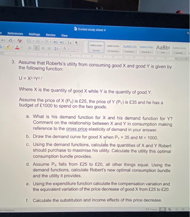 Solved 4. Using an indifference curve/budget constraint | Chegg.com