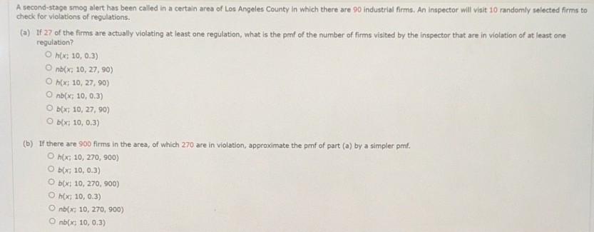 Solved A second-stage smog alert has been called in a | Chegg.com
