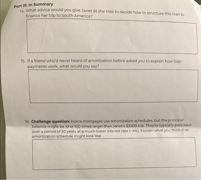 Solved ANALYZE: Understanding Amortization Janet just | Chegg.com