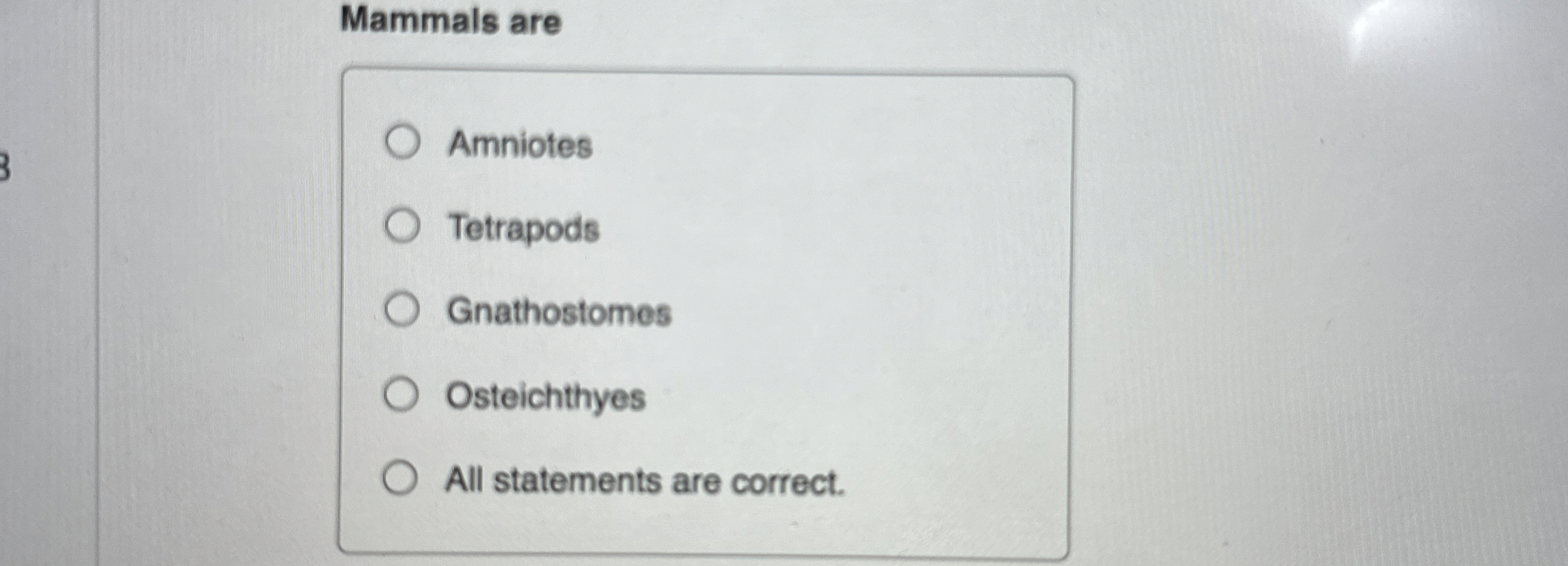 Solved Mammals | Chegg.com