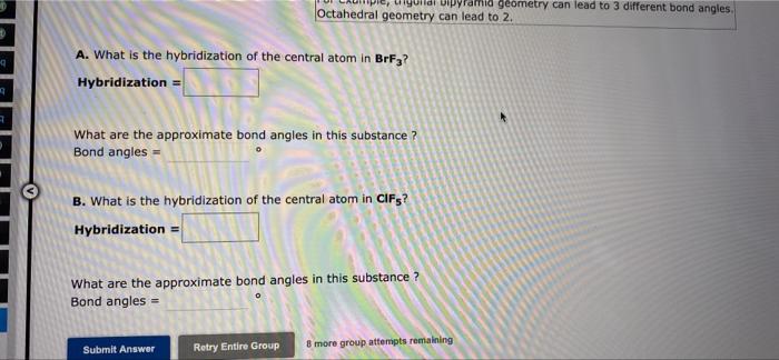 Solved Octahedral geometry can lead to 2 . A. What is the | Chegg.com