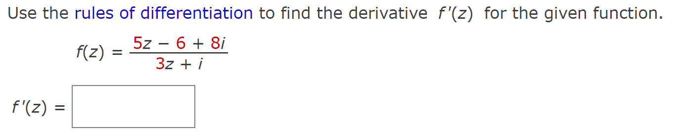 Solved Use the rules of differentiation to find the | Chegg.com