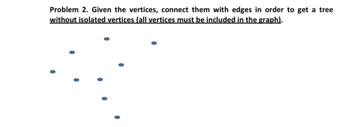 Solved Problem 2. Given the vertices, connect them with | Chegg.com