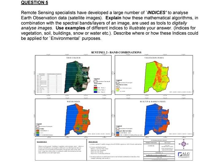 Solved Remote Sensing specialists have developed a large | Chegg.com