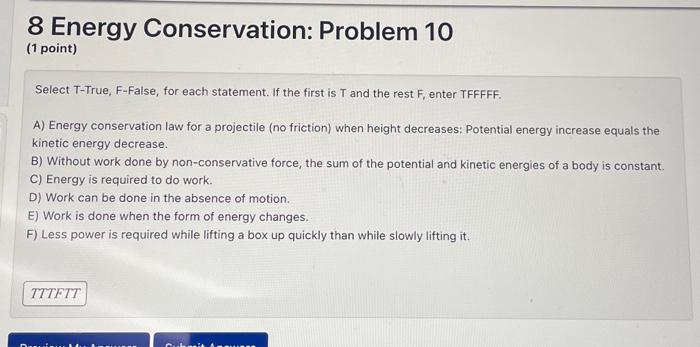 Solved Select T-True, F-False, for each statement. If the | Chegg.com