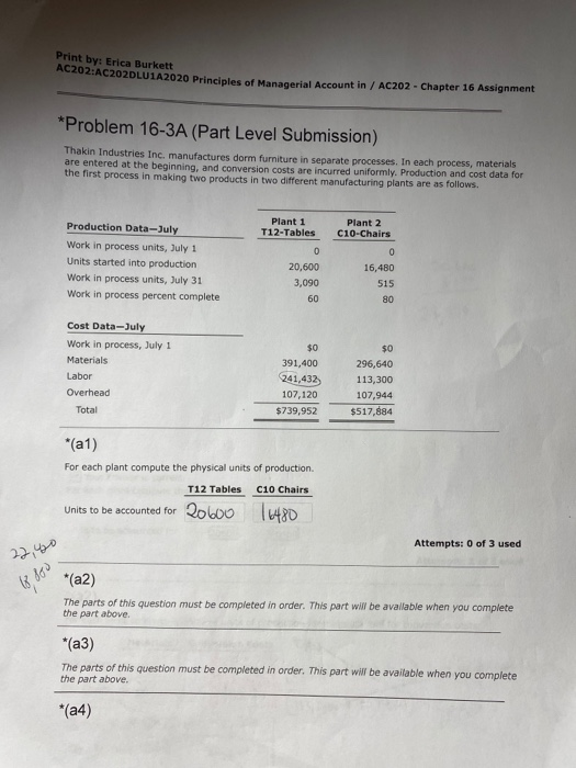 Solved Print by: Erica Burkett AC202:AC202DLU1A2020 | Chegg.com