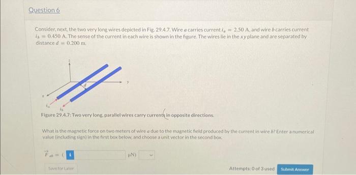 Solved Consider two, long parallel wires (labeled a and b ) | Chegg.com