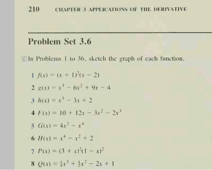 Solved 210 CHAPTER 3 APPLICATIONS OF THE DERIVATIVE Problem | Chegg.com