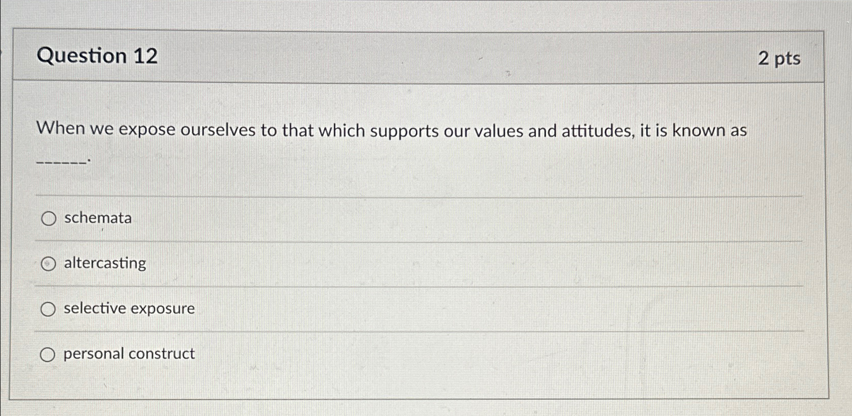 Solved Question 122ptsWhen we expose ourselves to that which | Chegg.com