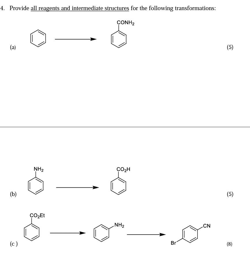 Solved Provide all reagents and intermediate structures for | Chegg.com