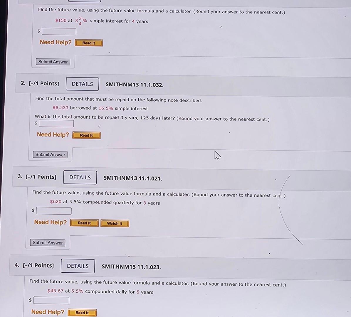Solved Find the future value, using the future value formula | Chegg.com