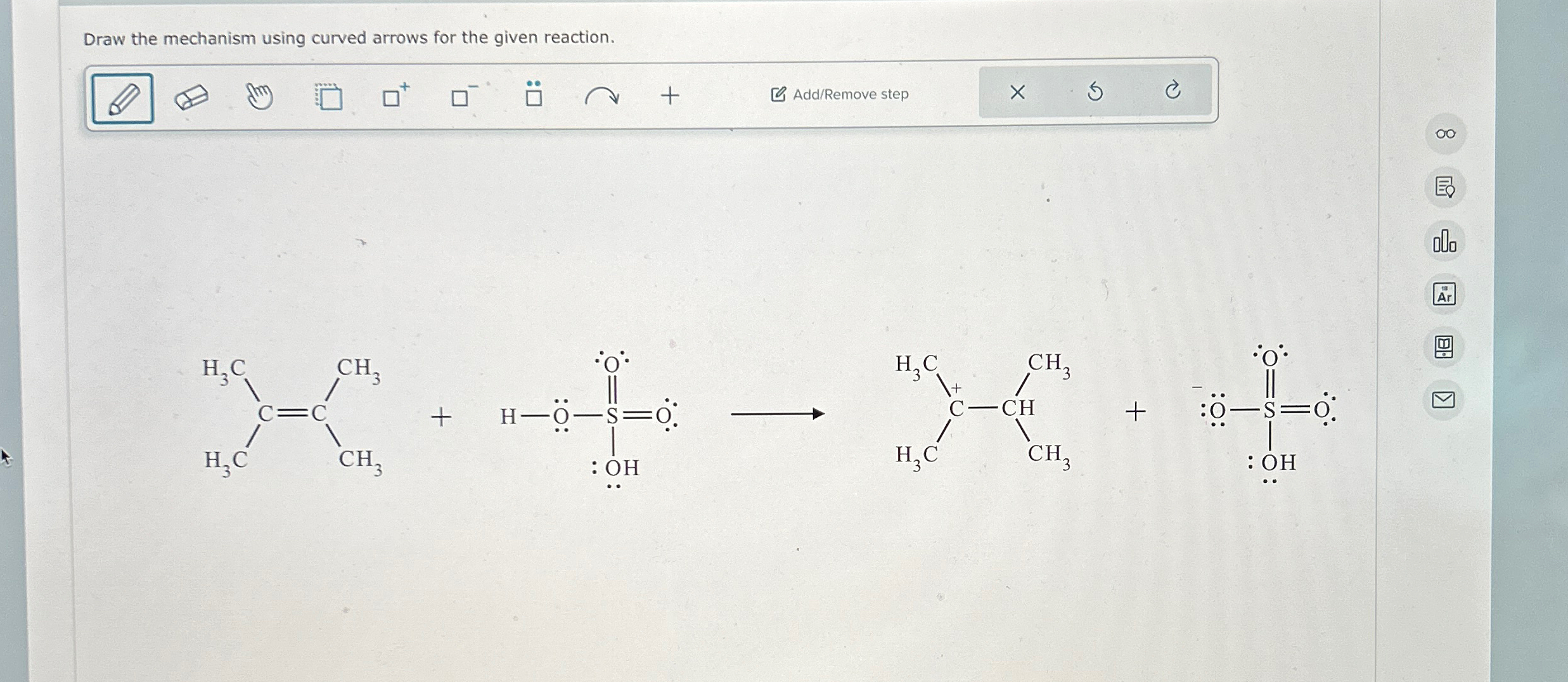 Solved Draw the mechanism using curved arrows for the given | Chegg.com