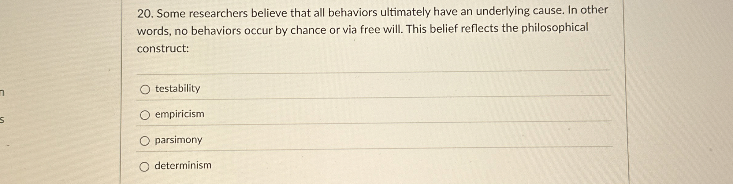 Solved Some researchers believe that all behaviors | Chegg.com