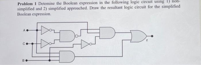 Solved Problem 1 Detemine the Boolean expression in the | Chegg.com
