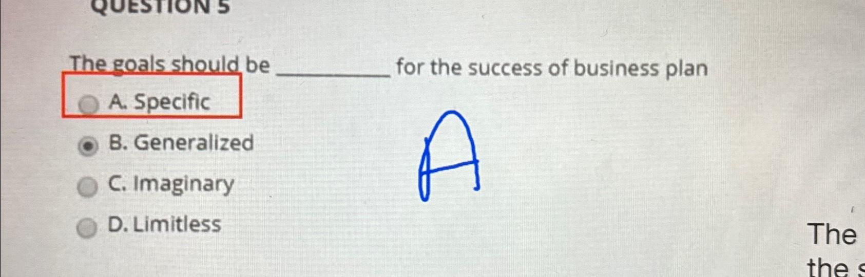 Solved The goals should be for the success of business | Chegg.com