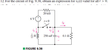 Solved For the circuit of Fig. 9.38, obtain an expression | Chegg.com