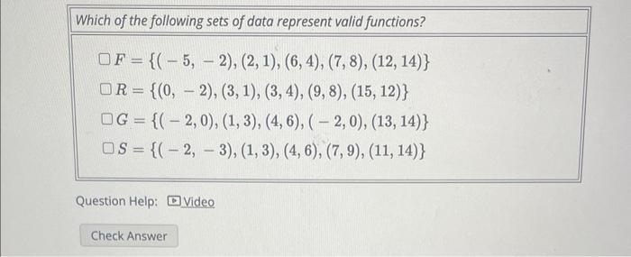 Solved Select all of the following tables which represent y | Chegg.com