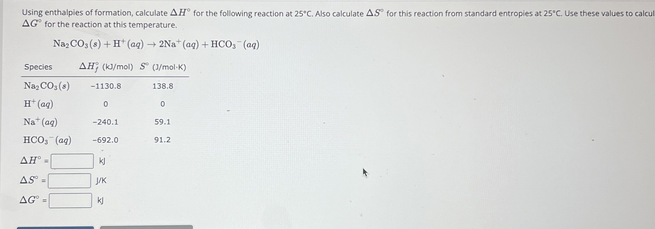 Solved Using enthalpies of formation, calculate ΔH° ﻿for the | Chegg.com