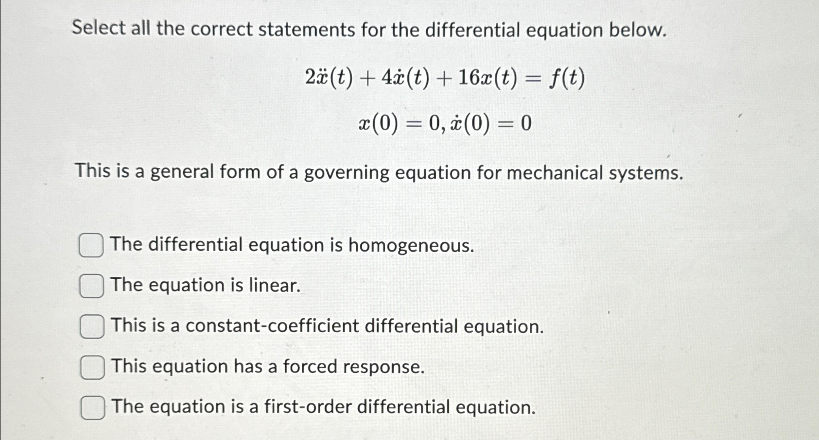 Solved Select all the correct statements for the | Chegg.com