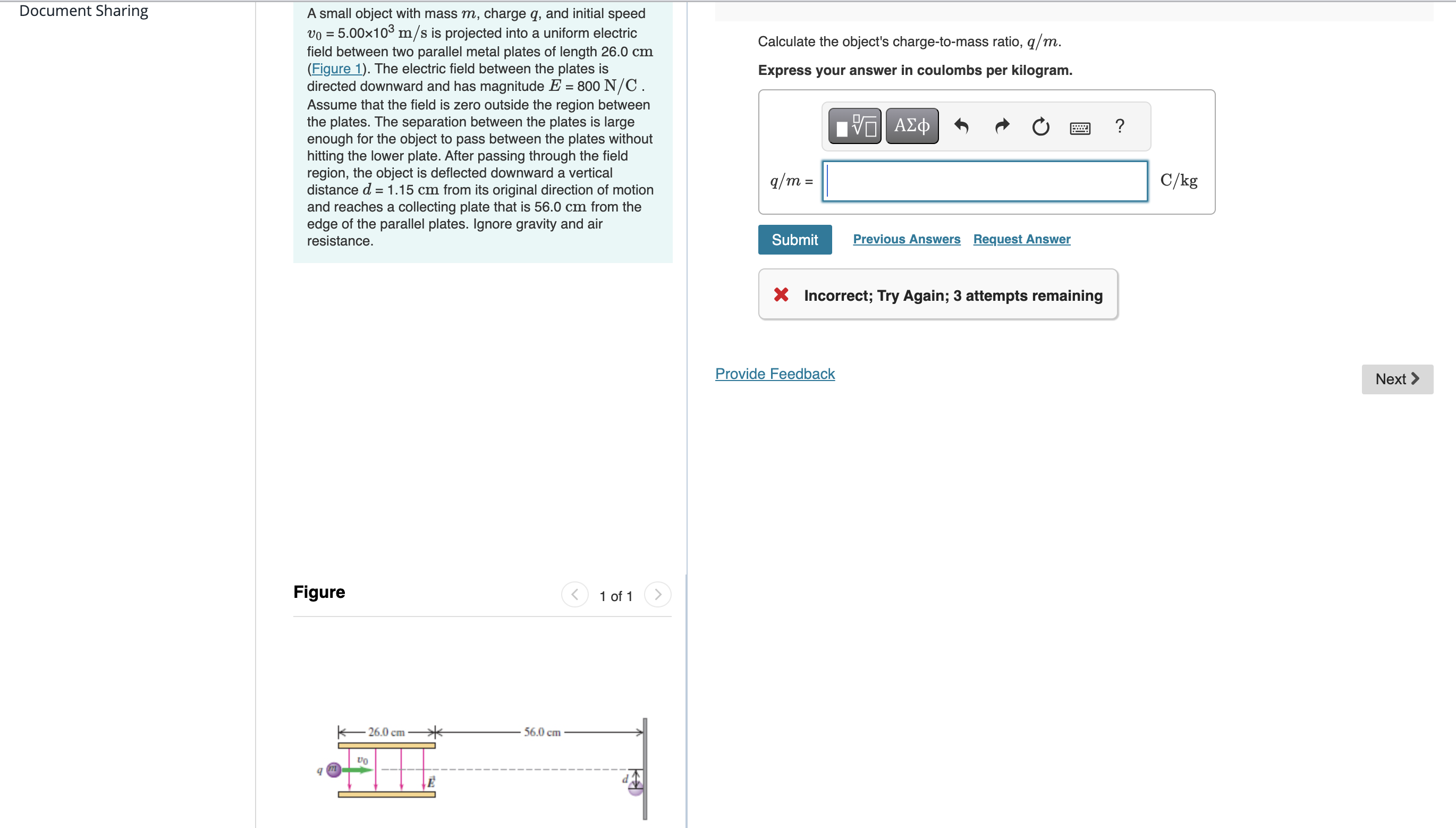 Solved A small object with mass \( ﻿m \), ﻿charge \( ﻿q \), | Chegg.com
