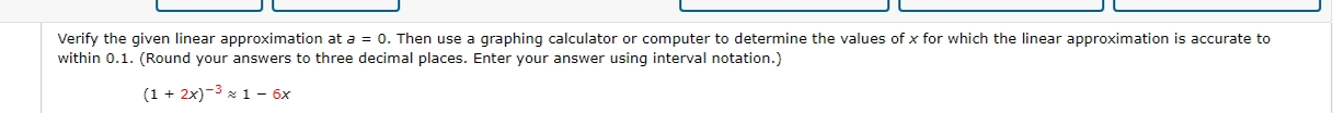 Solved Verify the given linear approximation at a = 0. ﻿Then | Chegg.com