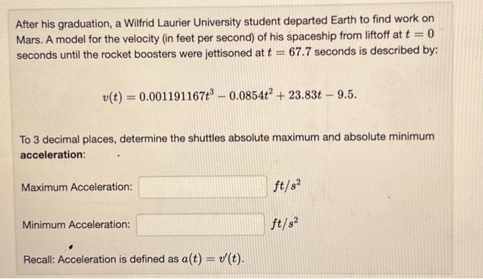 Solved After his graduation, a Wilfrid Laurier University | Chegg.com