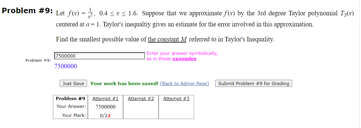Solved Problem #9: Let f(x)=1x2,0.4≤x≤1.6. ﻿Suppose that we | Chegg.com