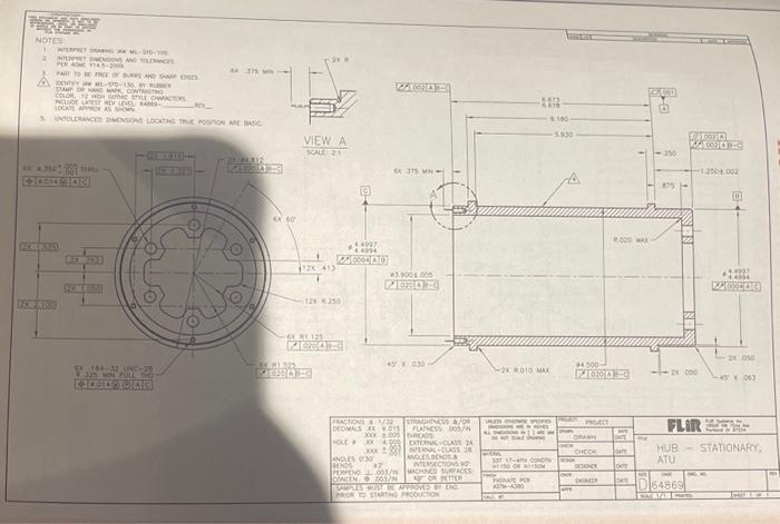 Solved C) What does the chain line in the section view refer | Chegg.com