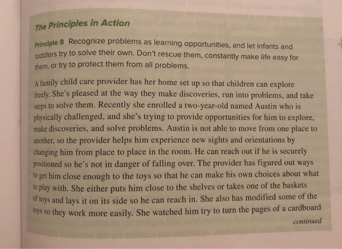 Solved The Principles in Action Principle 8 Recognize | Chegg.com