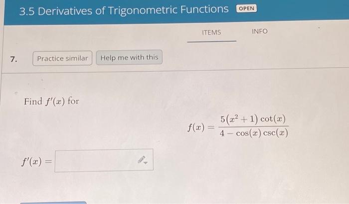 Solved Find f′(x) for f(x)=tan2(x)−sec2(x) f′(x)=Find f′(x) | Chegg.com