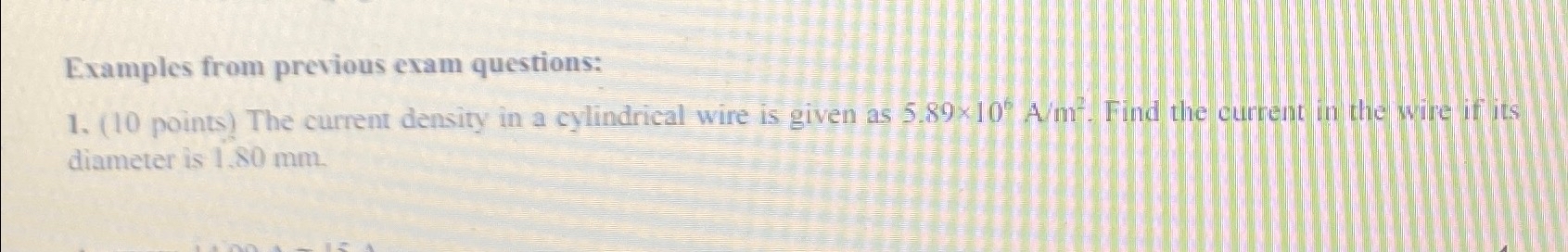 Solved Examples from previous exam questions:(10 ﻿points) | Chegg.com
