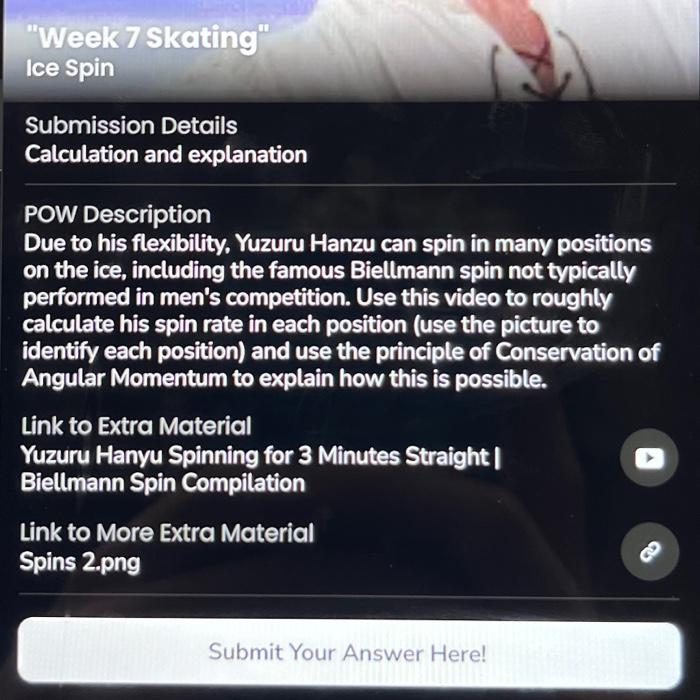 POW Description Due to his flexibility, Yuzuru Hanzu | Chegg.com